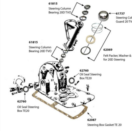 Schlepper-Teile » Shop Dichtring & Feder - Massey Ferguson TE20 Lenkung ...