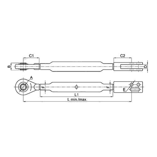 Schlepper-Teile » Shop CBM Hubstrebe 720/940mm - Deutz (00131093410 ...