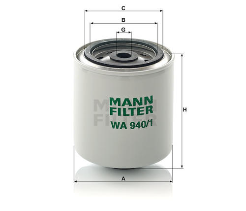 Schlepper-Teile » Shop MANN WA 940/1 - Kühlflüssigkeitsfilter WA940/1 ...