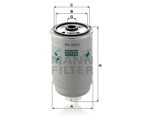 Schlepper-Teile » Shop MANN WK 842/2 - Kraftstofffilter WK842/2 ...