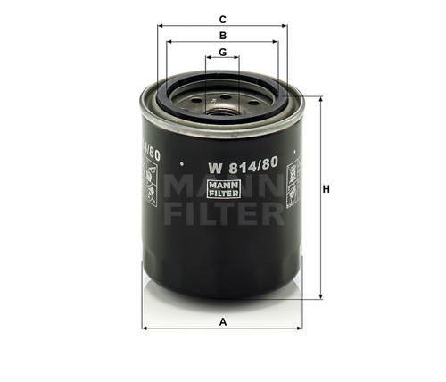Schlepper-Teile » Shop MANN W 814/80 - Ölfilter W814/80, P502051 ...