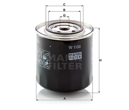 Schlepper-Teile » Shop MANN W 1130 - Ölfilter W1130, P550580, H205W02 ...