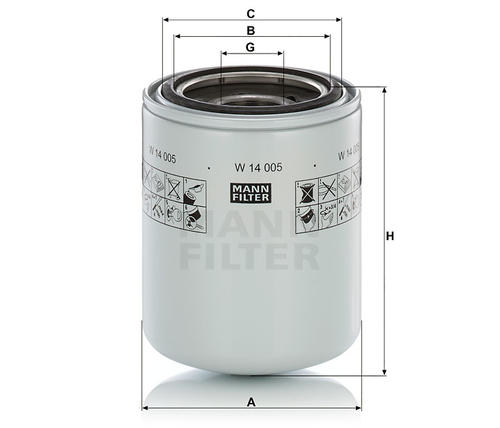 Schlepper-Teile » Shop MANN W 14 005 - Hydraulik- / Getriebeölfilter ...