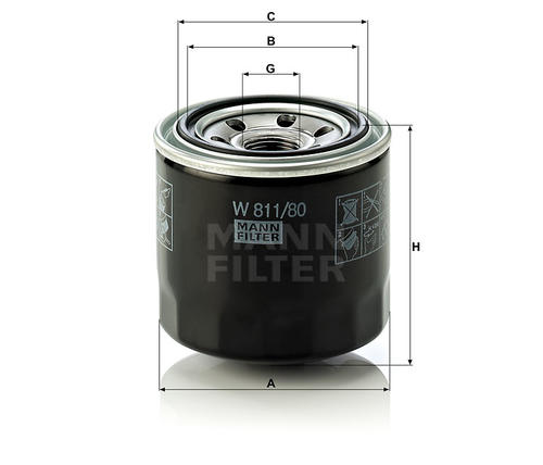 Schlepper-Teile » Shop MANN W 811/80 - Ölfilter W811/80, P502949 ...