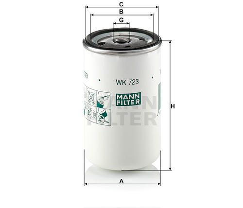Schlepper-Teile » Shop MANN WK 723 - Kraftstofffilter WK723, P553004 ...