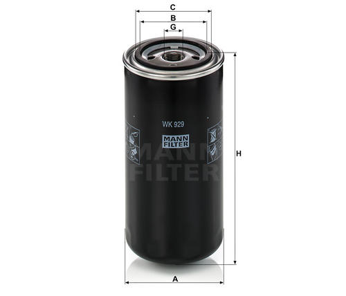 Schlepper-Teile » Shop MANN WK 929 x - Kraftstofffilter WK929x, SN40574 ...