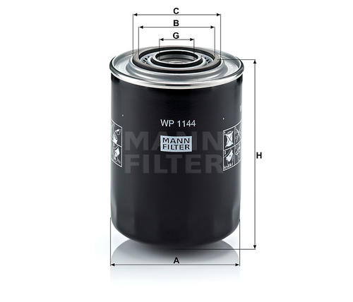 Schlepper-Teile » Shop MANN WP 1144 - Ölfilter WP1144, P550226, H210WN ...