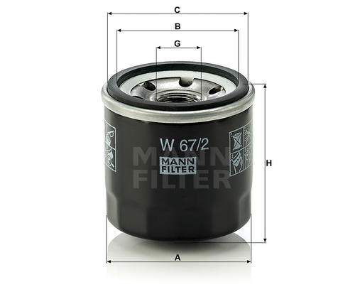 Schlepper-Teile » Shop MANN W 67/2 - Ölfilter W67/2, T501, P502024 ...