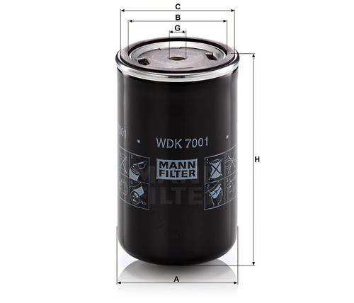 Schlepper-Teile » Shop MANN WDK 7001 - Kraftstofffilter WDK7001 ...