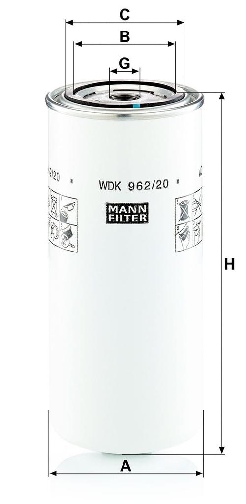 Schlepper-Teile » Shop MANN WDK 962/20 - Kraftstofffilter WDK962/20 ...